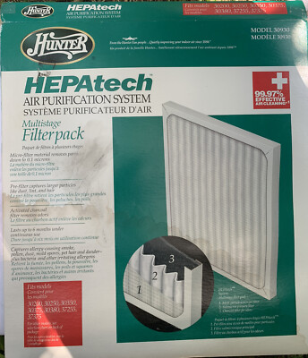 Hunter Hepatech Air Purification System Multistage Filter 30930 Box ...