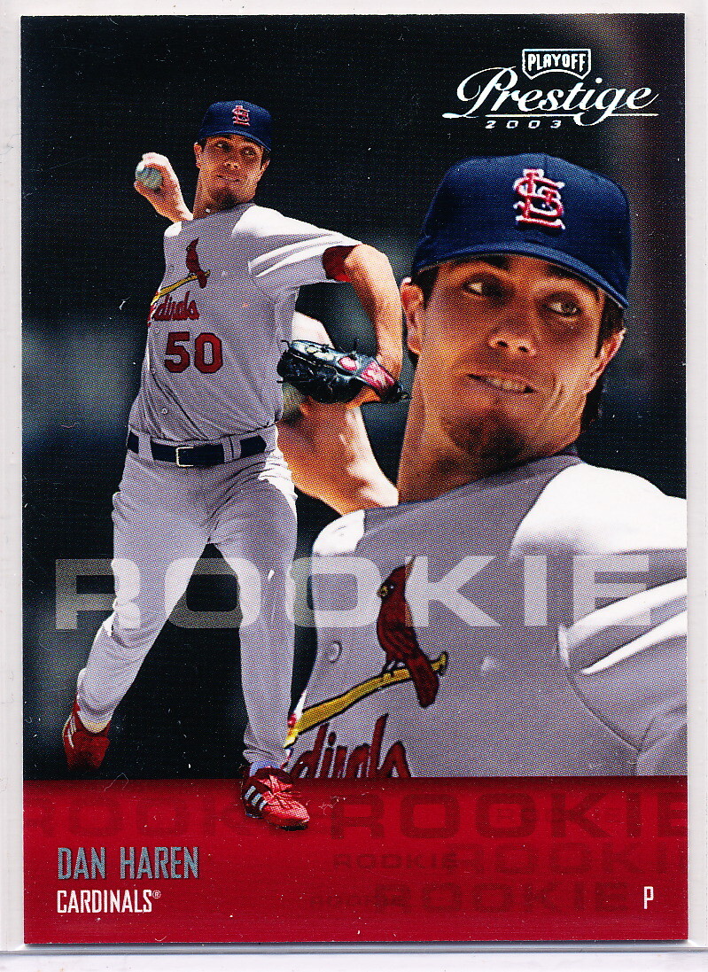 2003 PLAYOFF PRESTIGE #208 DAN HAREN ROOKIE CARD - ST. LOUIS CARDINALS ...