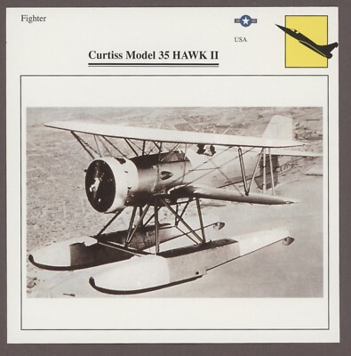 Curtiss Model 35 Hawk II Warplanes Military Aircraft Edito Service Card ...