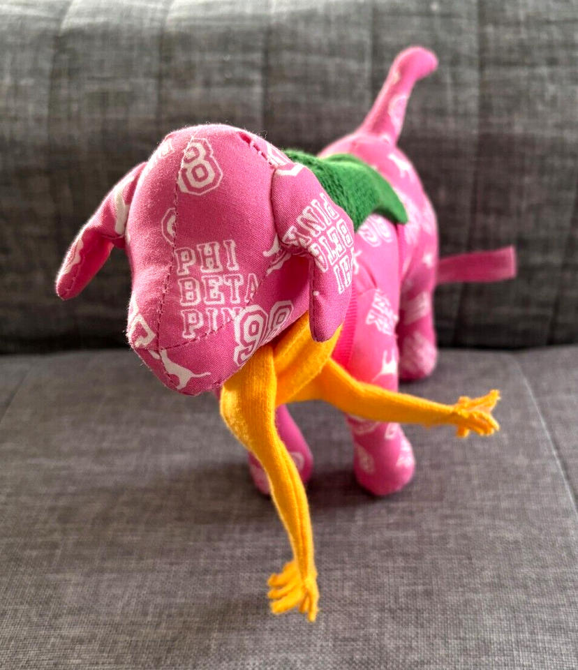 Victoria’s Secret Pink Stuffed Dog Plush 7" PHI Beta College w/Scarf ...