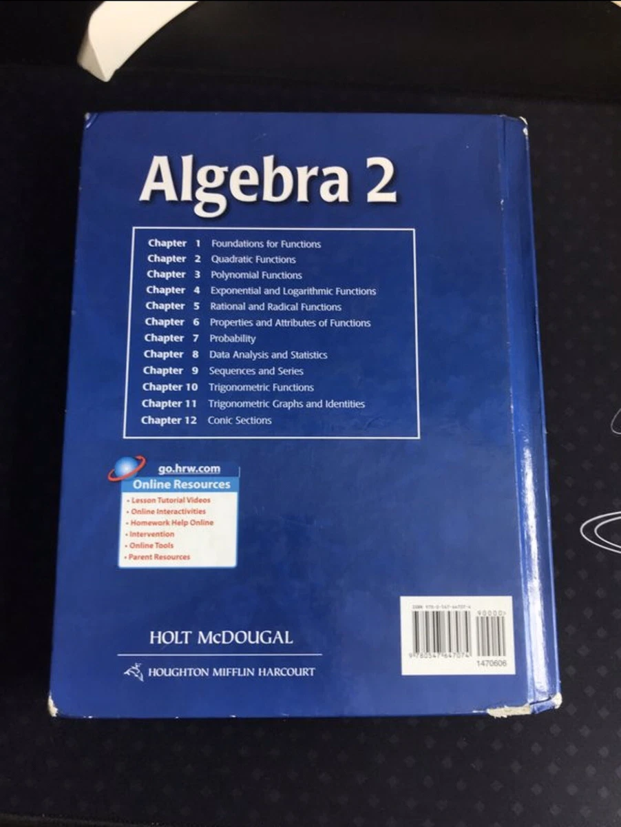 Algebra 2 Book Holt