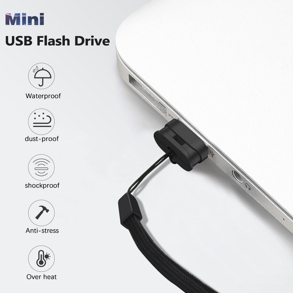 Lot 1/ 3/ 5Pack Metal Mini Waterproof USB 2.0 32GB Memory Sticks Flash ...