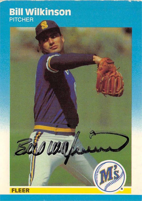 Bill Wilkinson autographed Baseball Card (Mariners) 1987 Fleer Update # ...