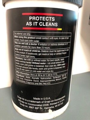 Snap On Hand Cleaner, protects, non-toxic, non-irritant | eBay UK