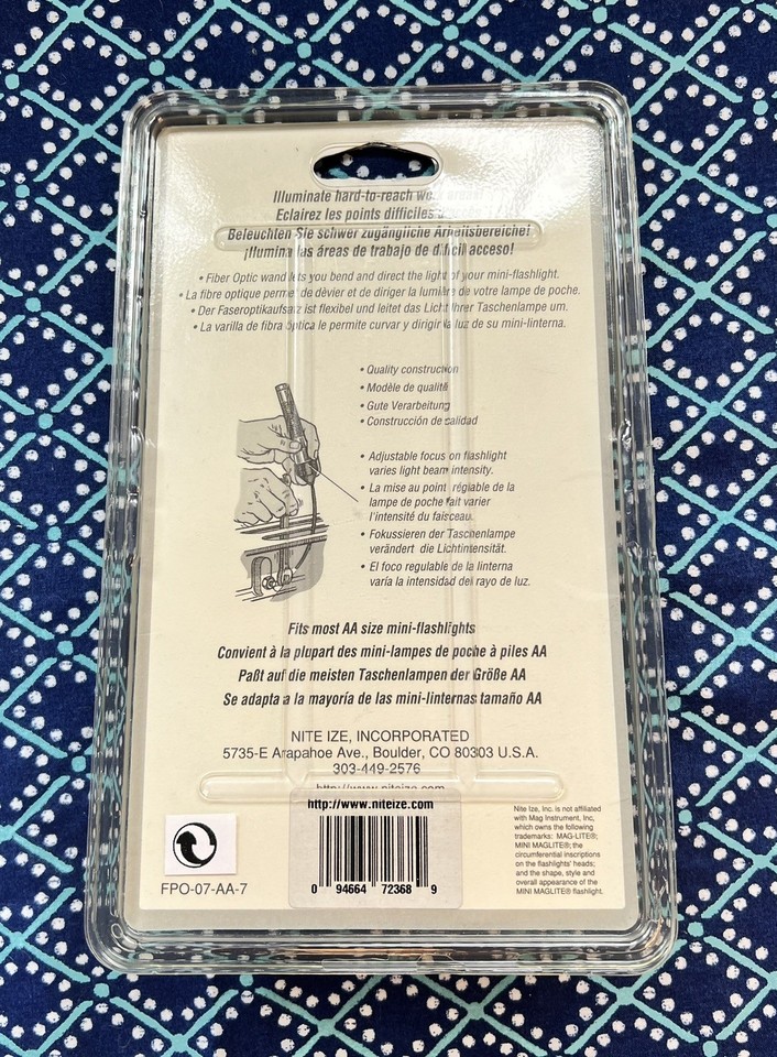 Nite Ize Fiber Optic Adapter AA Bend Light for Flashlight Maglite | eBay