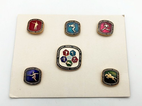 Badges Pin Pentathlon 1974 Olympic Sport Vintage Set 6 pcs Collectible ...