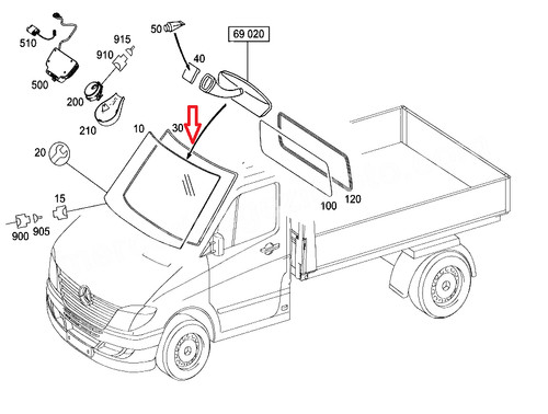 Front Window Windshield Seal Gasket Fit For Mercedes Sprinter W901 1995 ...