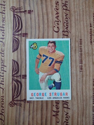 1959 Topps 121 George Strugar RC Los Angeles Rams NO CREASES EX w ...
