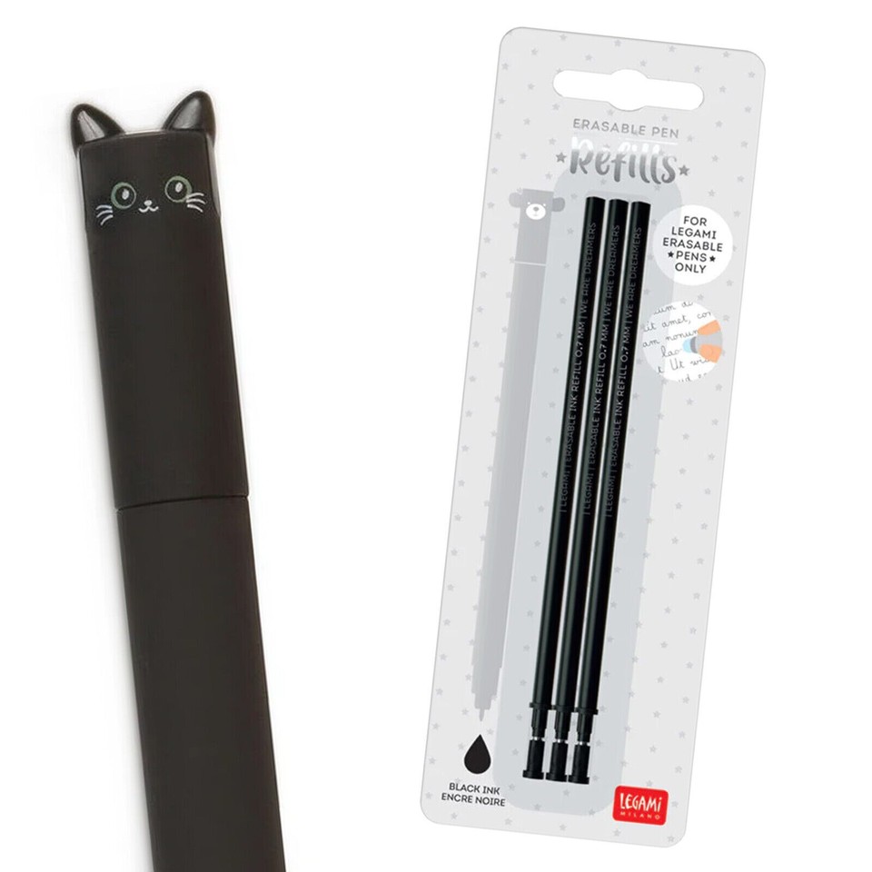 Legami Black Cat Erasable Pen - Choose pack | eBay