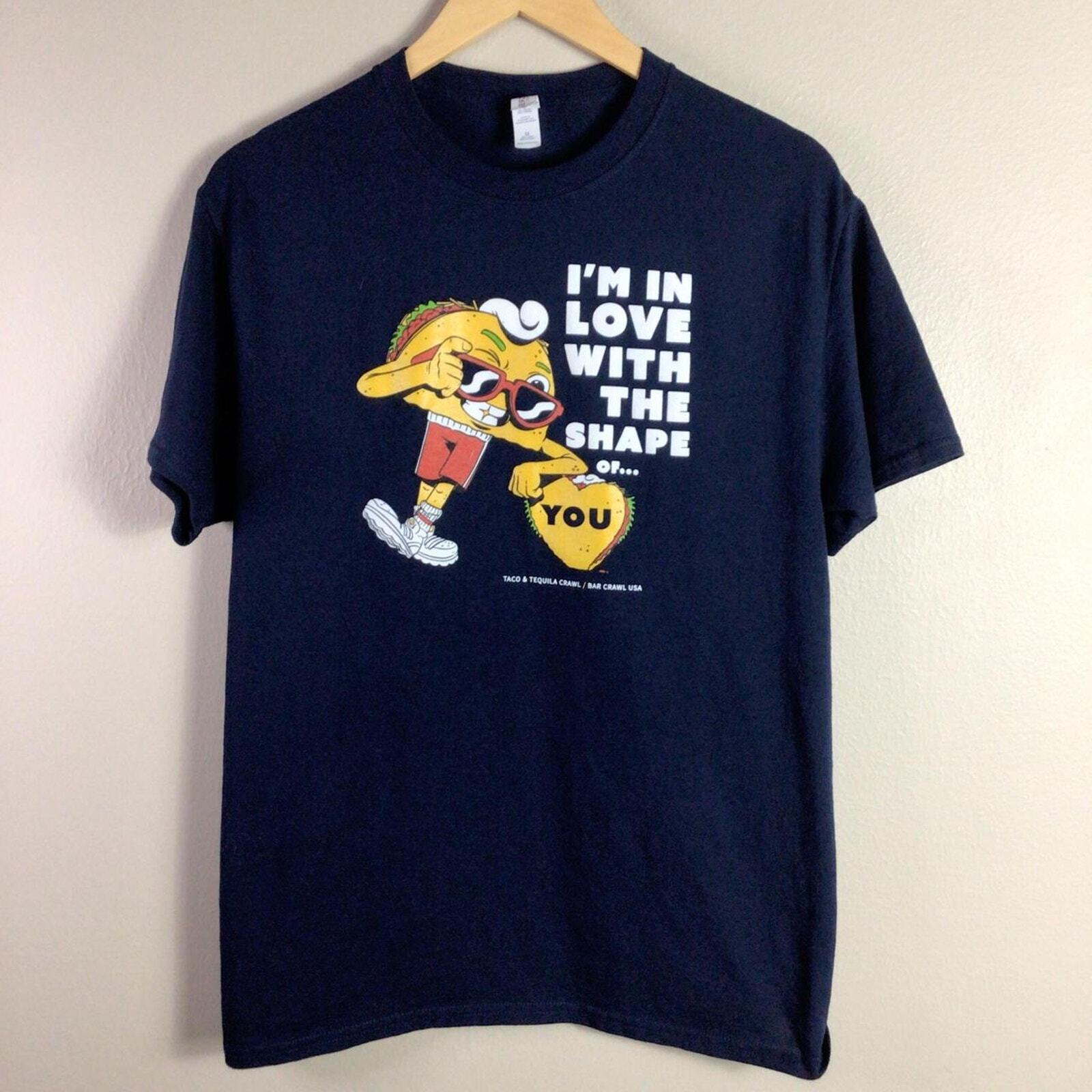 Ed Sheeran Taco Tequila Bar Crawl USA T Shirt Navy Bl… - Gem