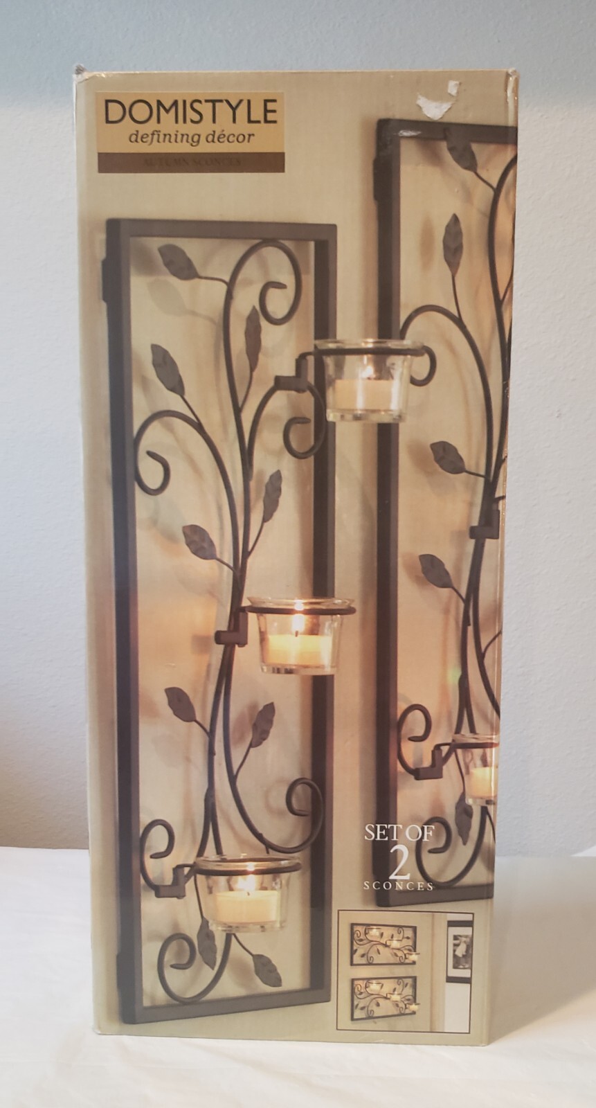 DOMISTYLE Defining Decor Autumn Sconces Set Of 2 For Tealight Candles ...