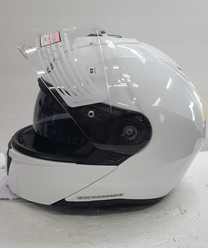 HJC i90 WHITE MODULAR MOTORCYCLE HELMET XS | eBay
