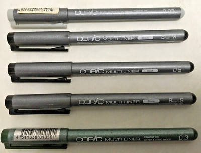 Copic Markers Multiliner Pigment Based Ink assorted colors New sold ...