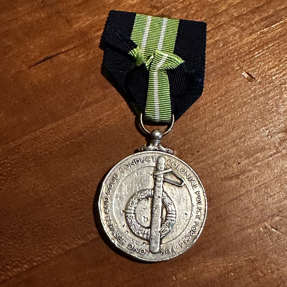 Named 1935 British Sterling Colonial Police Medal Pre WWII | eBay