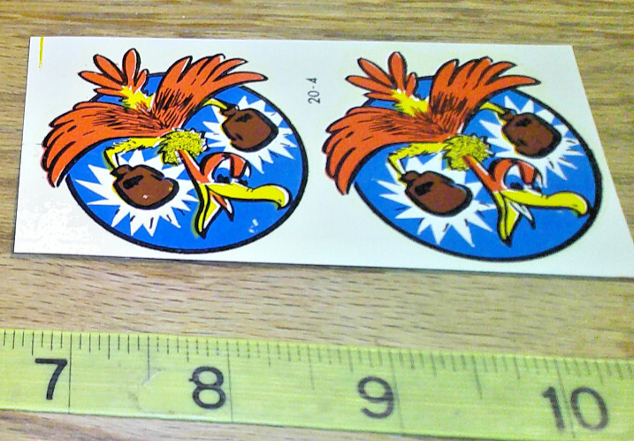 Vintage IMPKO water decal fighting buzzard motorcycle Rat Rod | eBay