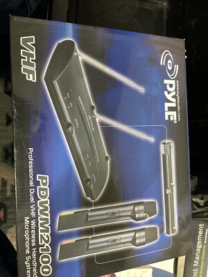 Pyle Professional Dual VHF Wireless Microphone System PDWM2100 | eBay