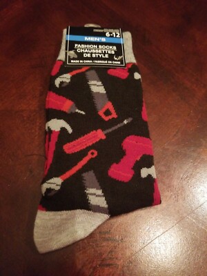 FATHER'S DAY♤ Men's Cozy Red Tools Socks Novelty Fun Gift Handyman ...