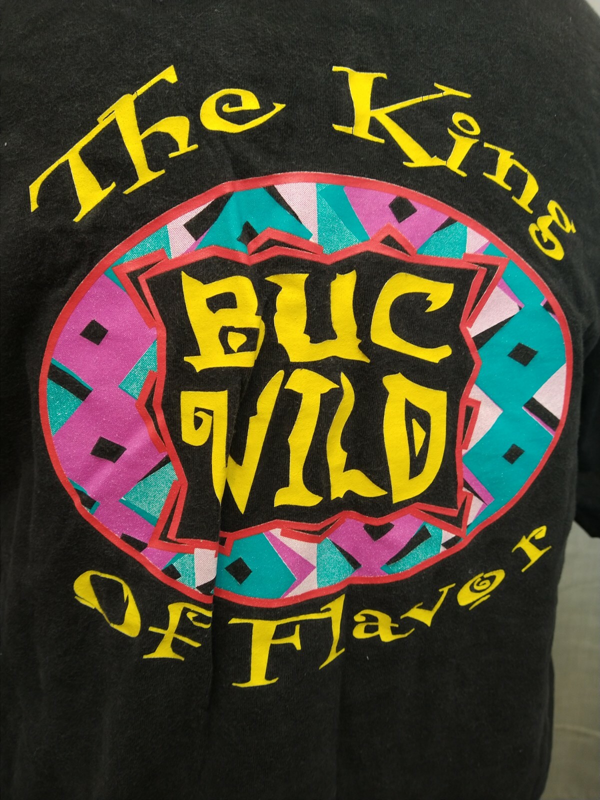 Vintage Buc Wild The King Of Flavor Black Tshirt Sing… - Gem
