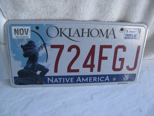 license plate- Oklahoma- Native America - over 3 years old | eBay