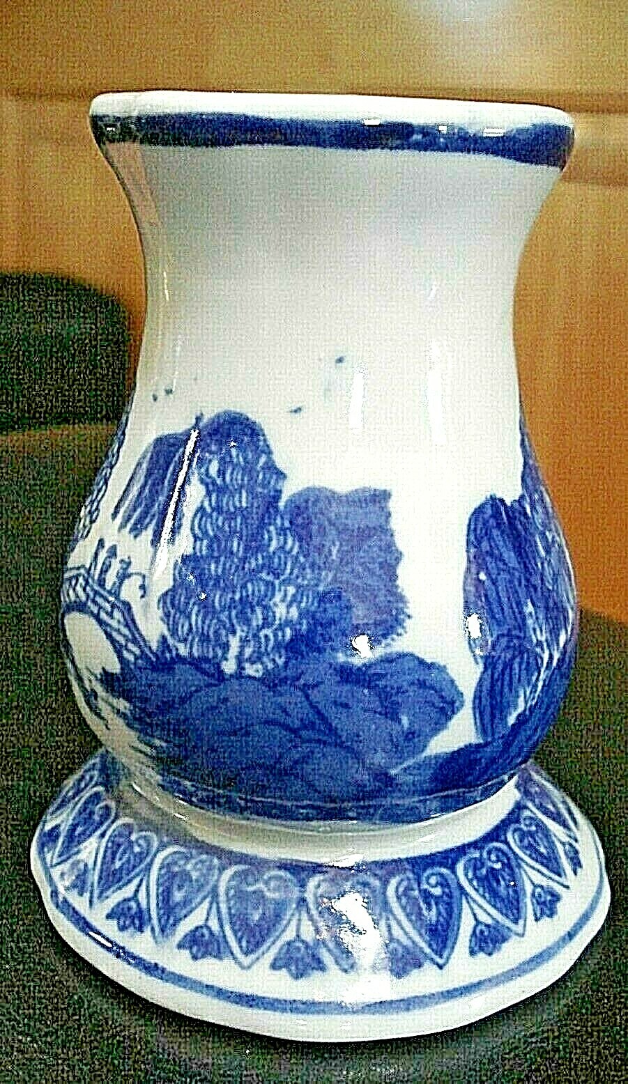 Beautiful OLD Flo Blue Ironstone Pottery Victopia Hairpen Holder | eBay