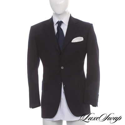 NWOT Faconnable Made in Italy Solid Navy Blue Hopsack Textured Blazer ...