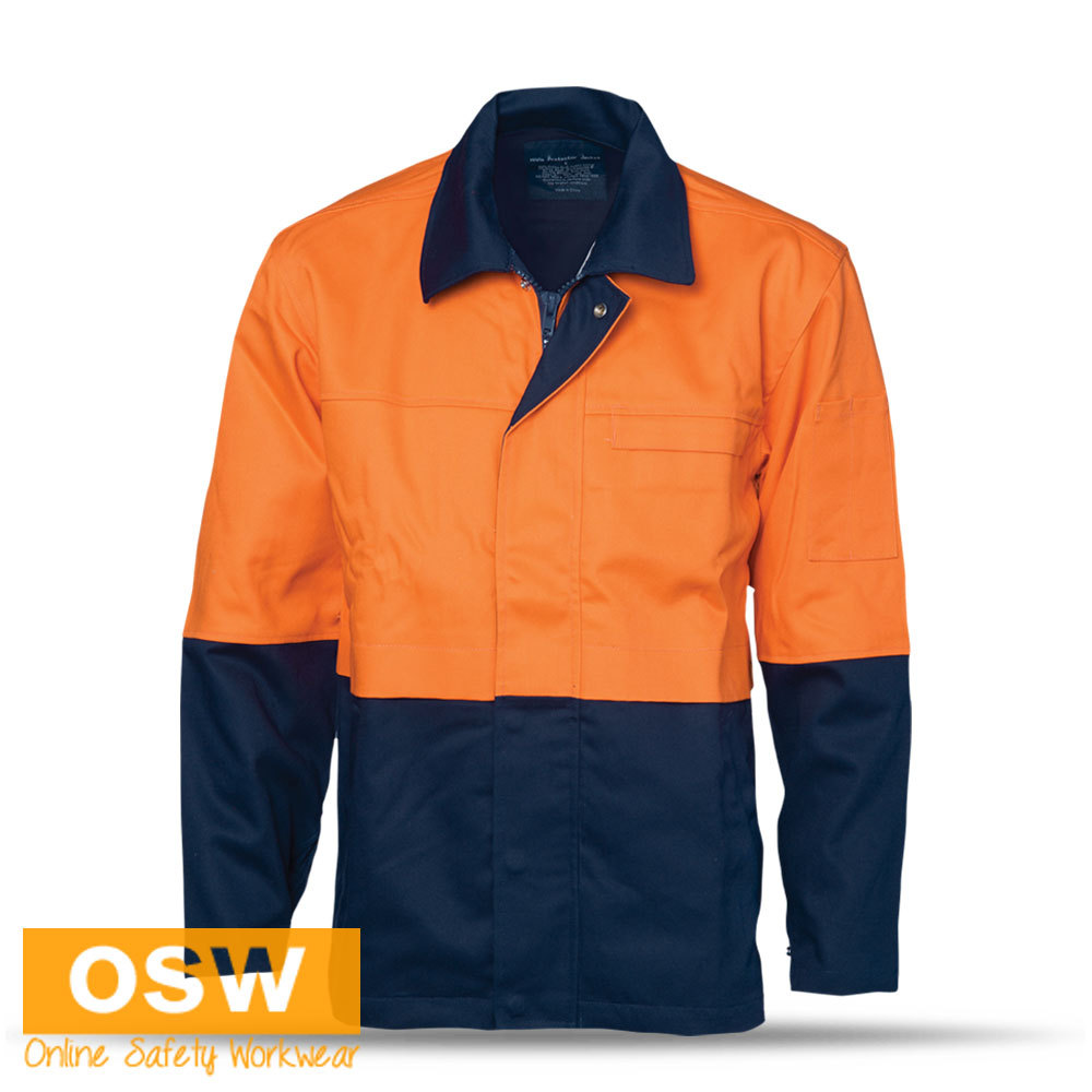 HI VIS UNISEX TWO TONE DRILL FLAME RETARDANT DRILL WELDER'S WELDING ...