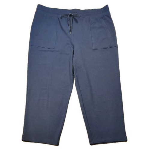 T by Talbots Pull-On Drawstring Knit Capris Pants Size XL Navy Blue | eBay