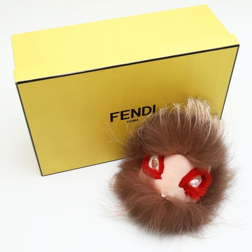 Fendi Monster Fur Charm Keychain Bag Charm Bag Bugs Red Fox Fur | eBay