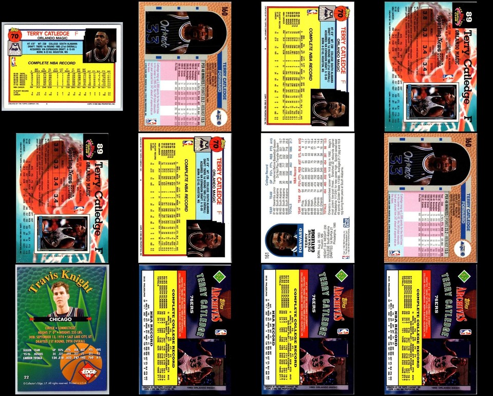 1992 Terry Catledge (12) Card Lot - EXCLUSIVE – BE AMONG THE FIRST TO ...