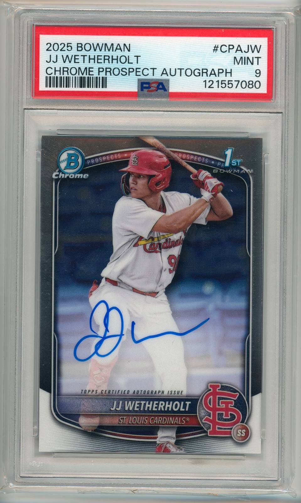 2025 Bowman - Chrome Prospect Autographs JJ Wetherholt #CPA-JW (AU, RC ...