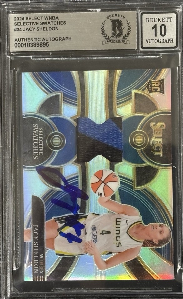 Jacy Sheldon Signed 2024 Select WNBA Selective Swatches Patch BAS Auto ...