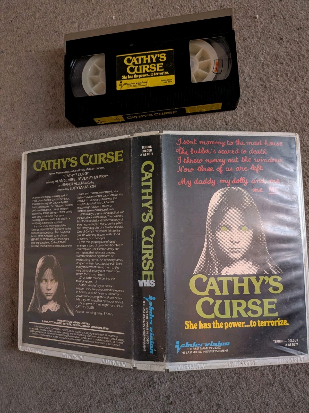 Cathy's Curse - Intervision pre cert 1st rel big box | eBay UK