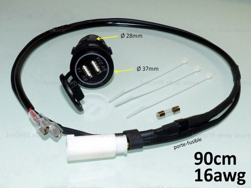 BMW Kit USB QC3 90cm 16awg via 83300413585 - R1200 R1250 R1300 RS RT ...