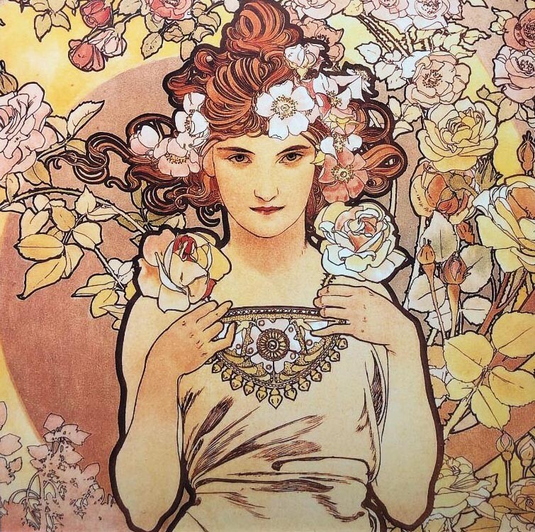 Alphonse Mucha Rose