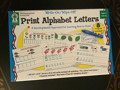 WRITE ON/WIPE OFF PRINT ALPHABET LETTERS | eBay