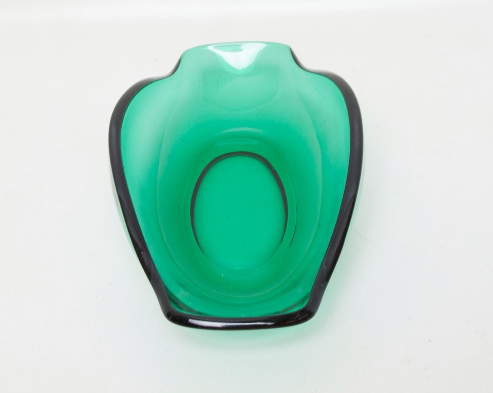 Vintage Anchor Hocking - Forest Green Glass Bowl - Oblong Shaped ...