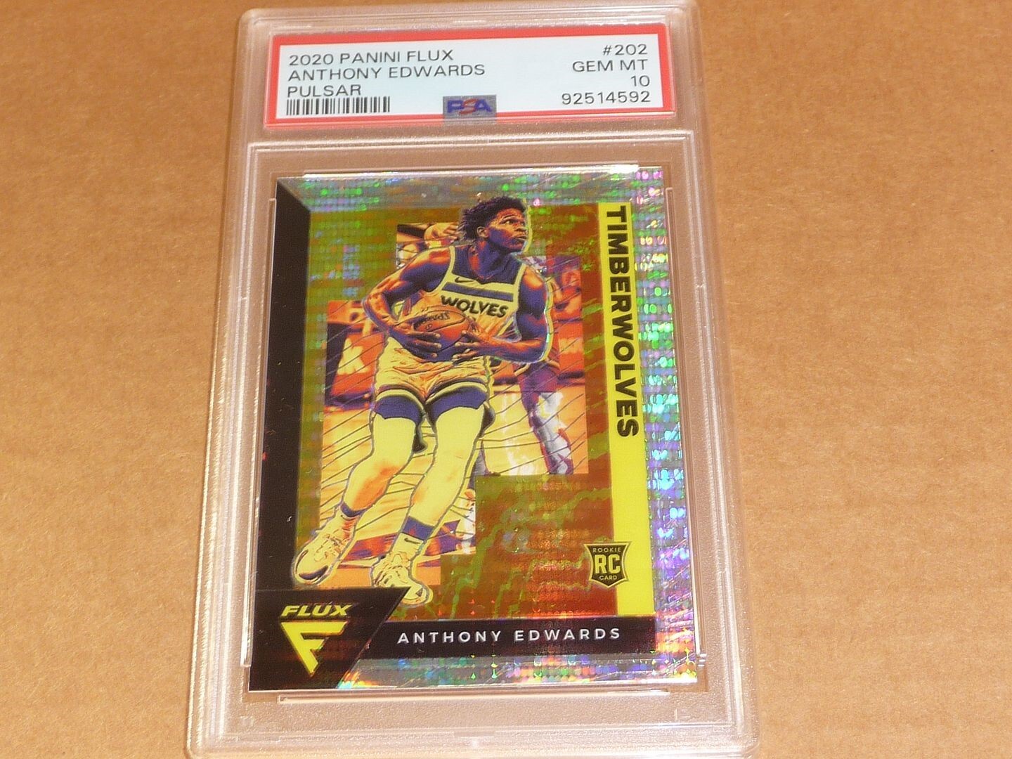 2020/21 Panini Flux ANTHONY EDWARDS TARGET PULSAR PRIZM TIMBERWOLVES ...