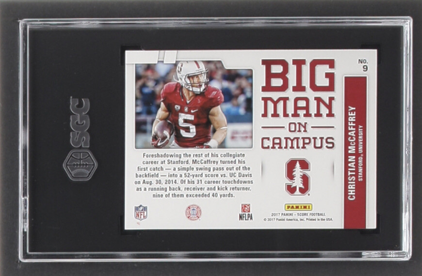 Christian Mccaffrey 2017 Score Big Man On Campus Card #9 (SGC 10) | eBay