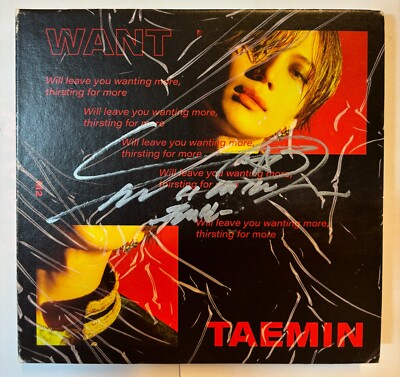 SHINee TAEMIN [WANT] Autographed Signed Album | eBay