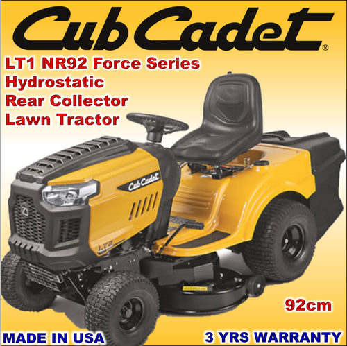 Cub Cadet LT2 NR92 Force Series 92cm Direct Collect Hydrostatic Lawn ...
