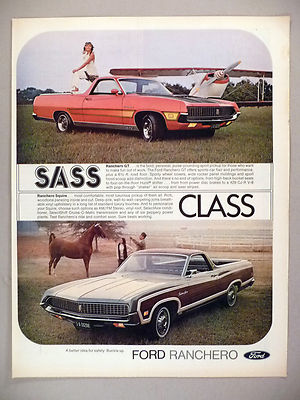 Ford Ranchero PRINT AD - 1971 | eBay