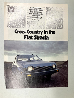 FIATART109 Article Road Test 1979 Fiat Strada July 1979 3 page | eBay