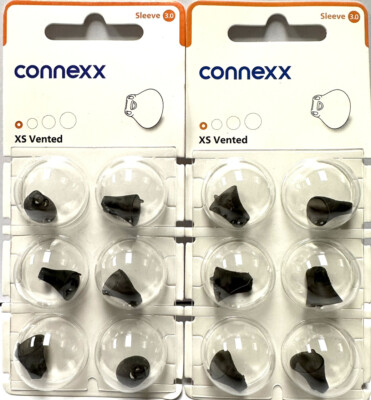 2 Pack XS Vented Connexx Sleeve 3.0. Fits Signia Rexton Widex Miracle ...