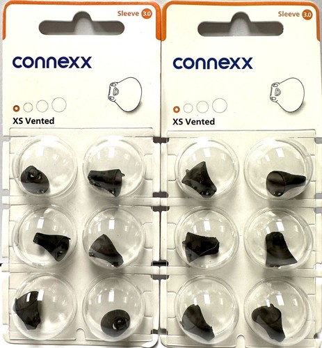 2 Pack XS Vented Connexx Sleeve 3.0. Fits Signia Rexton Widex Miracle ...