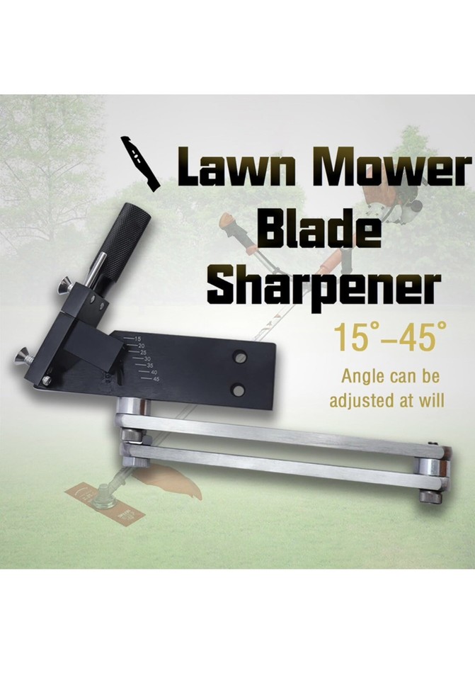 Lawn Mower Blade Sharpener Adjustable Frame 15°- 45° For Straight And ...