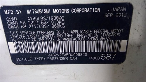 Starter Motor 1810A205 AWD 2.4L Fits 11-12 OUTLANDER SPORT 84617 | eBay