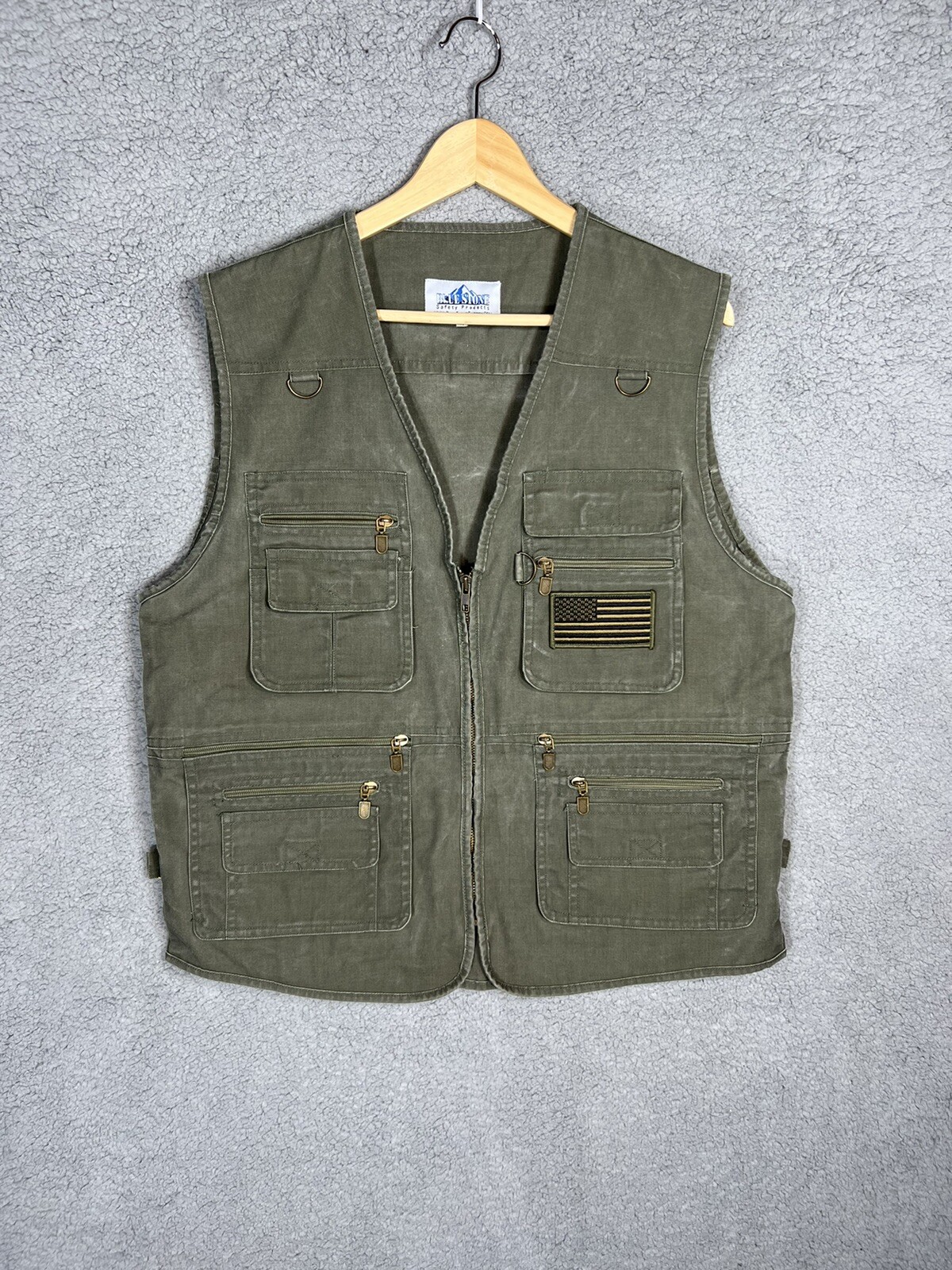 Blue Stone Safety Products Vest Mens Medium Army Green Tactical Conceal ...