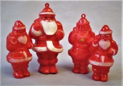 Vintage Lot Hard Plastic Santa Clause Figures | eBay