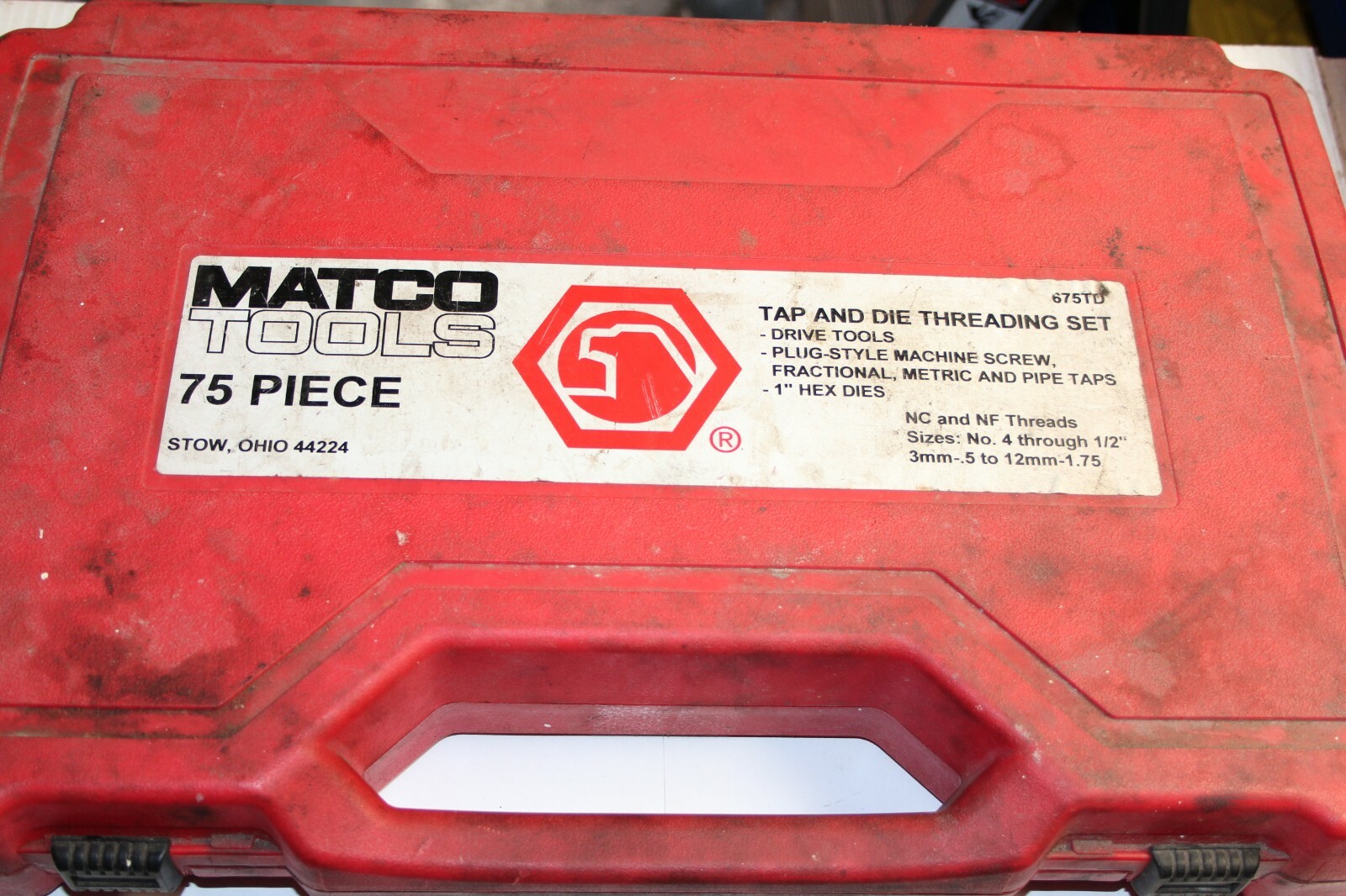 Matco Tools 75pc Tap Die Threading Set Case 675TD for sale online | eBay