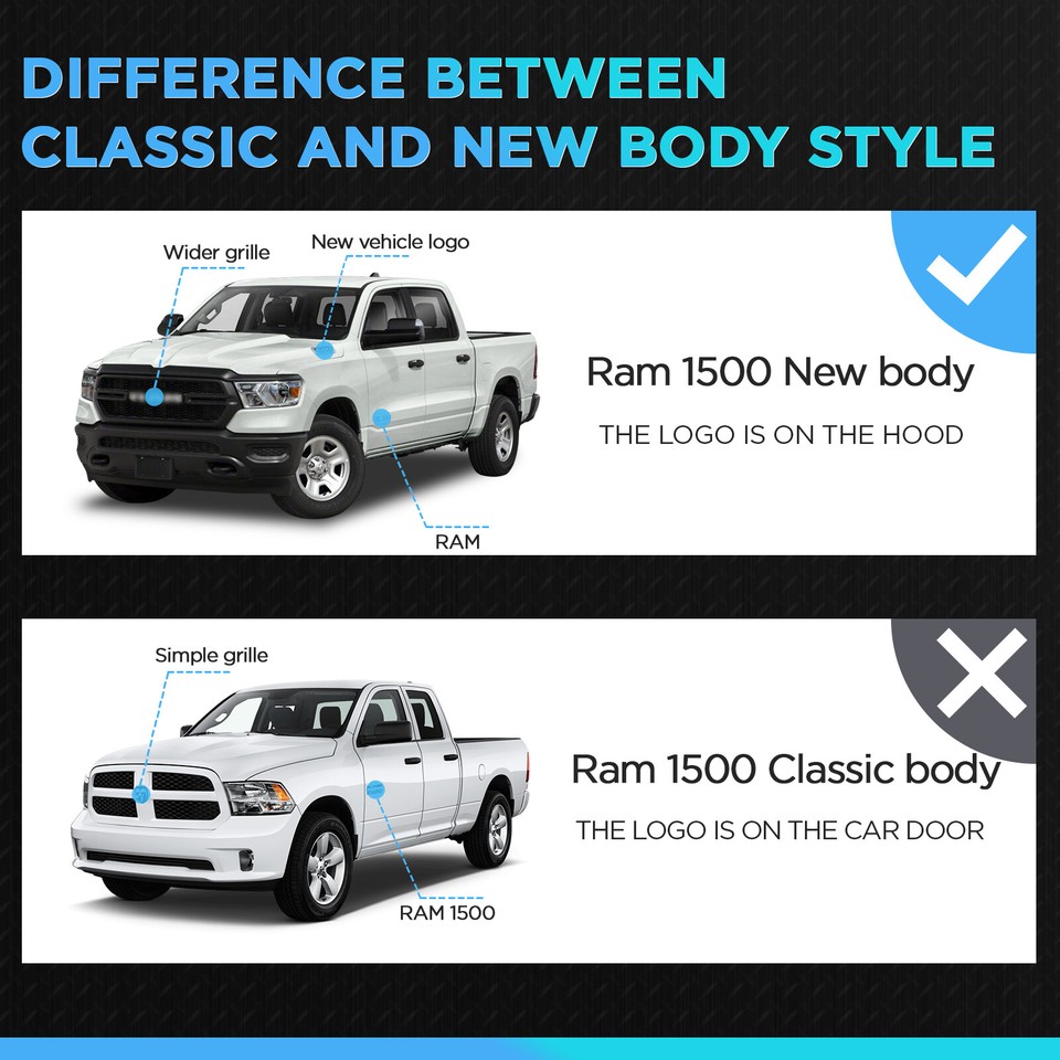 For 19-2025 Dodge Ram 1500 Crew Cab New Body Drop Running Boards Side ...